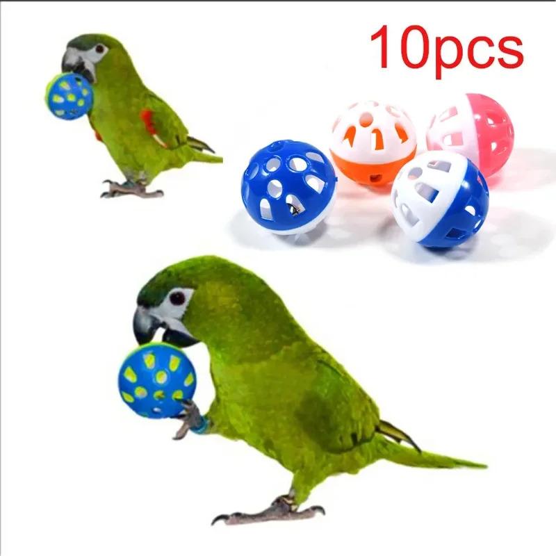 Mainan Burung Nuri Haiwan Peliharaan, 10pcs, Bola Loceng Bergolek ...