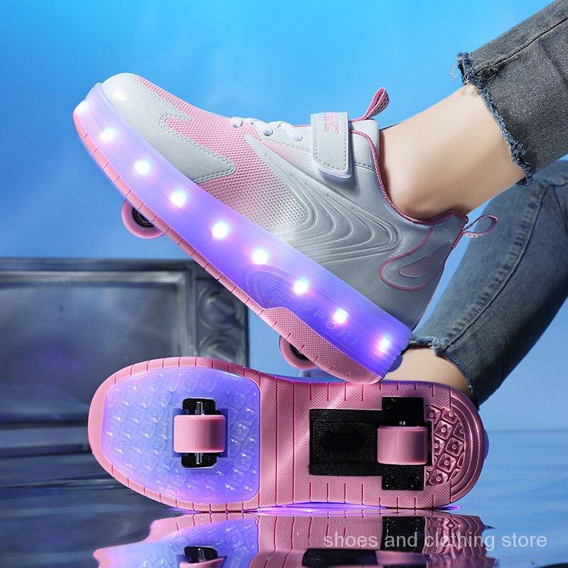 Kasut Roller, Dua Roda, Boleh Dicas Semula, Lampu Kasut LED, - TikTok ...
