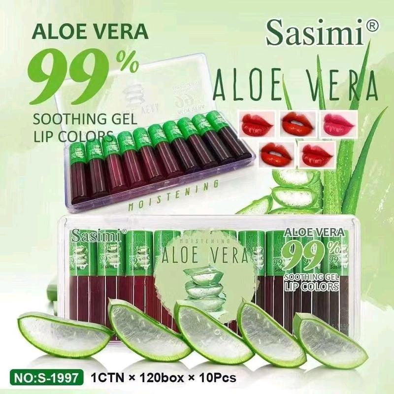 Sasimi Alovera soothing gel lips colour 10pcs best choice untuk ...
