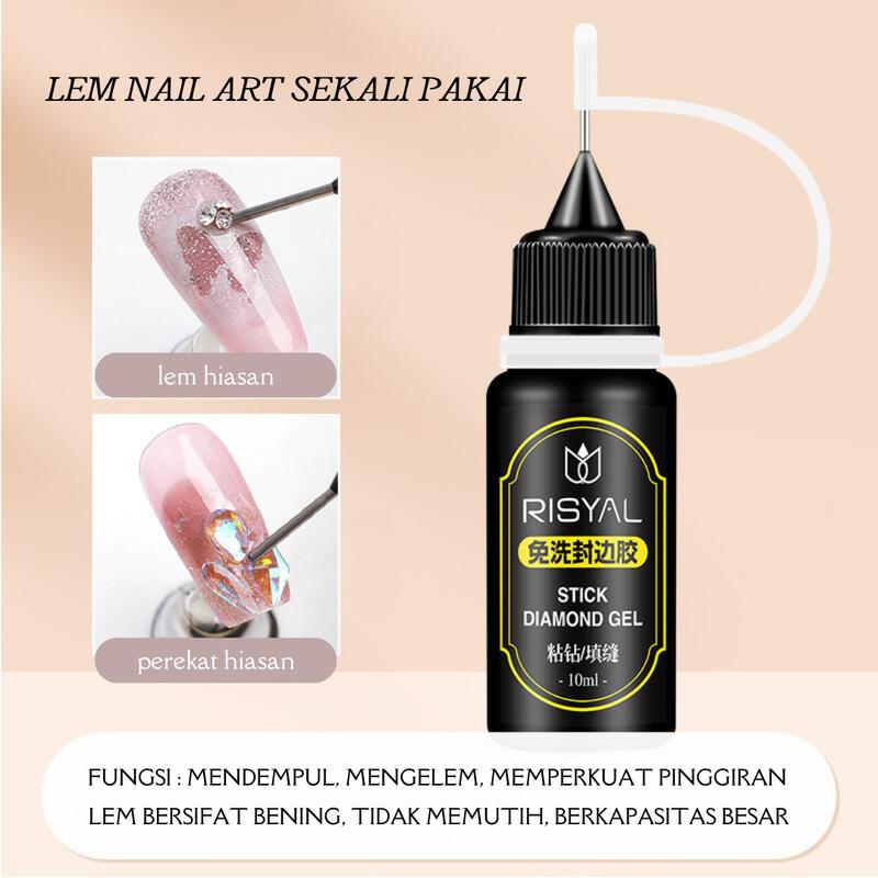 STUCK DRILL GLUE NAIL PEN 10ml / PEN LEM KUKU RHINESTONES NAIL - Shop | Tokopedia