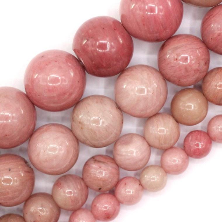 Natural Rhodochrosite Gemstone Beads Loose Crystal Stone Bea - TikTok ...