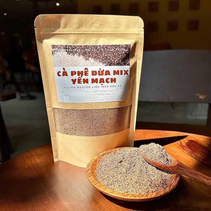 [250gram] Tẩy tế bào chết Bột Cà Phê Dừa Mix Yến Mạch - TikTok Shop Vietnam