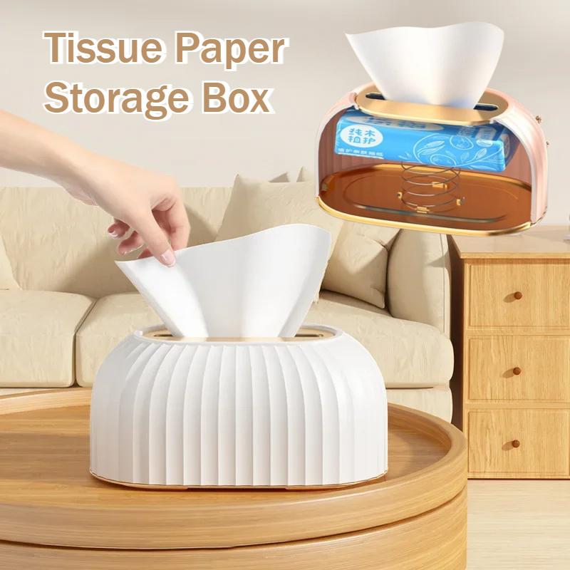 Spring Lift Tissue Box Tissue Organizer Paper Holder Napkin Holder ...