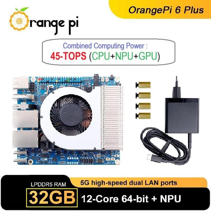 Jual Orange Pi 6 PLUS 32GB RAM 12-Core CPU 45-TOPS AI Computing Power ...