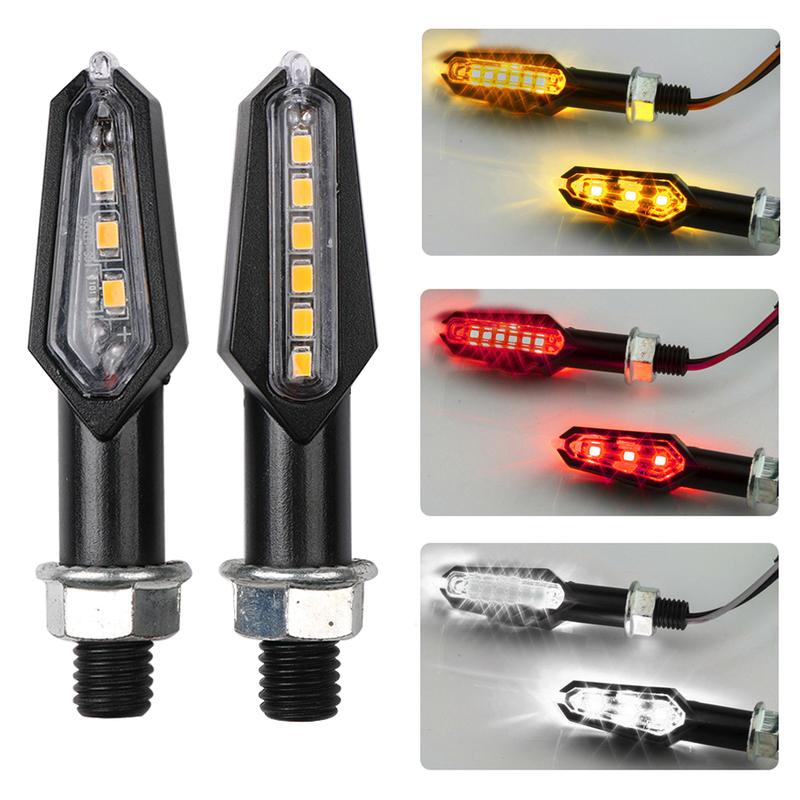 2Pcs Universal 9LED Motorcycle Turn Signal Indicator Light Blinker ...