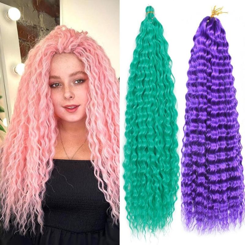 Rambut Mengait, Gaya Putar Dalam Ombre, Alamiah dan Sintetik, Keriting ...