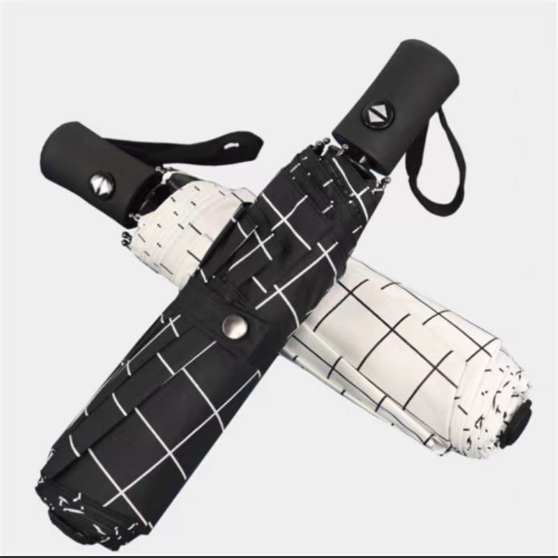 Checker design automatic umbrella good quality folding umbrella ...