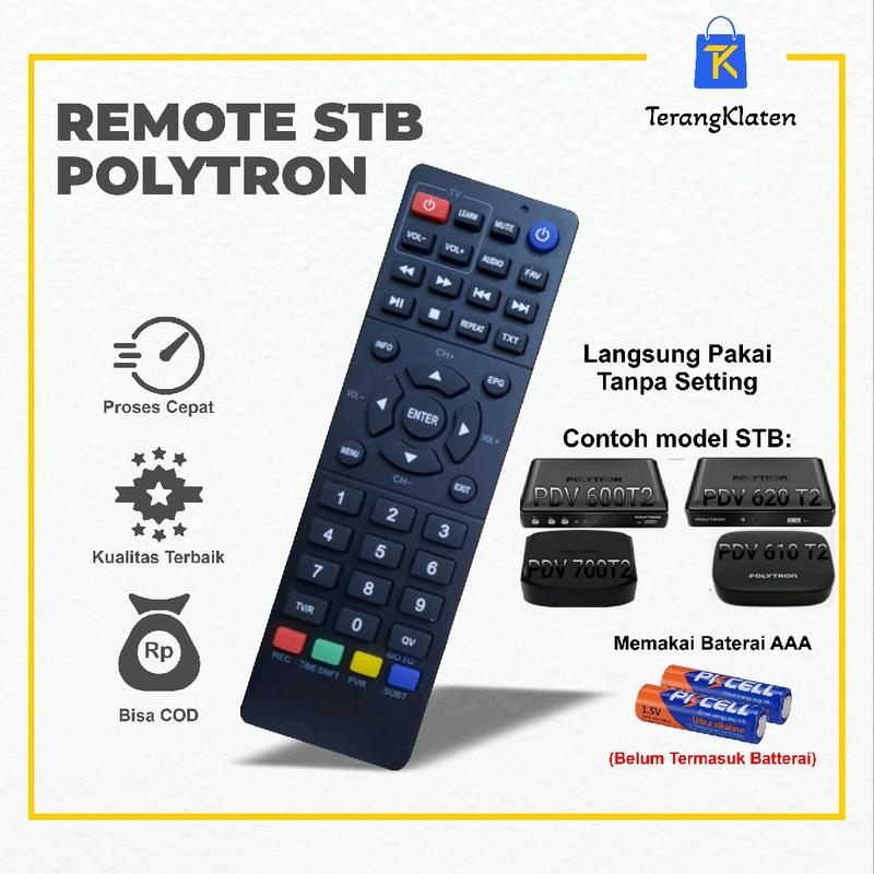 REMOTE STB SET TOP BOX POLYTRON DVB T2 - Shop | Tokopedia