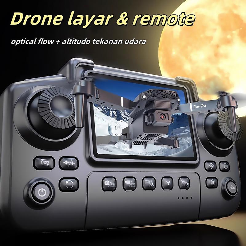 Smart Drone 4K HD Dual Camera with Screen Remote Control / Tanpa HP ...