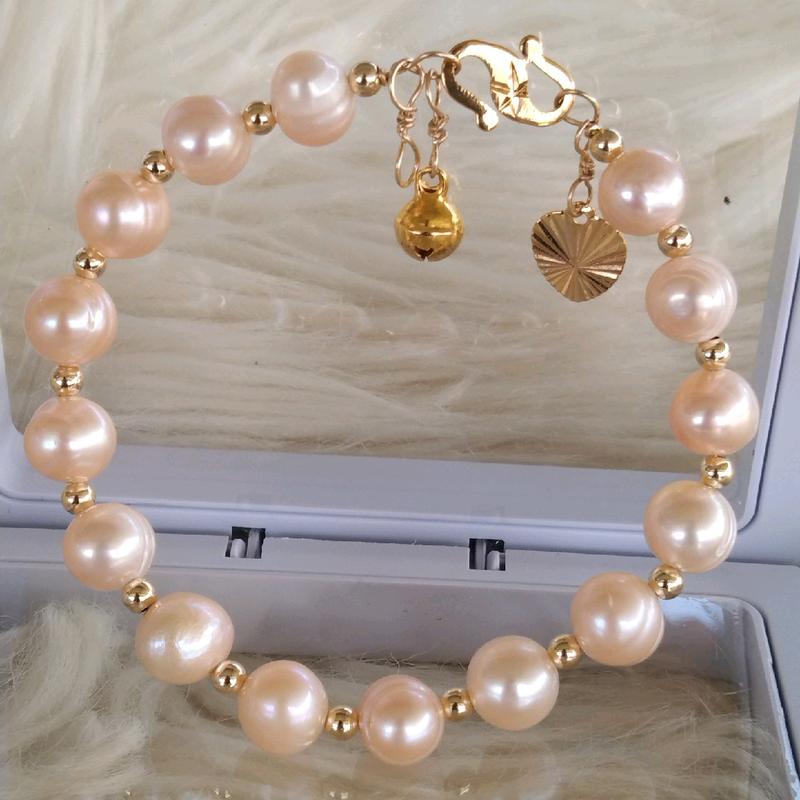 Gelang Tangan Mutiara Asli Peach Mix Bebola Suasa Ikat Suasa - TikTok ...