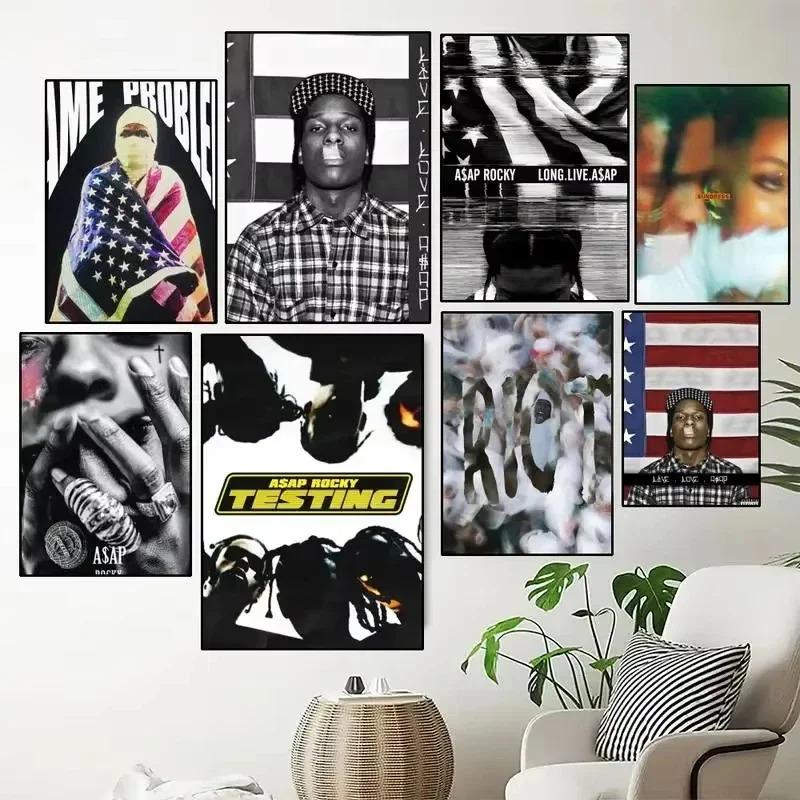 Poster, Rapper A-ASAP R-Rocky, Cetakan, Lukisan Dinding, Cetakan ...