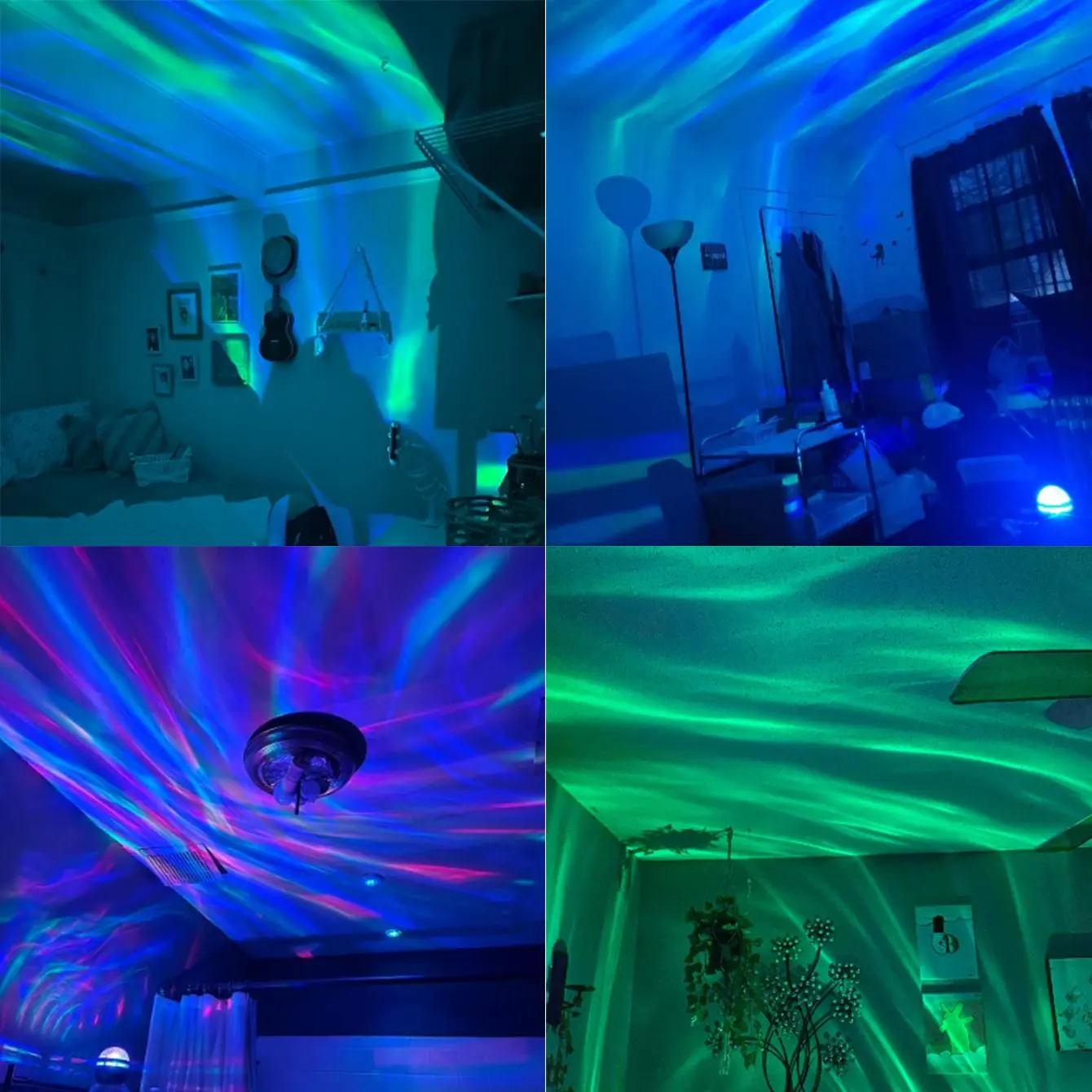 1 Piece Christmas Gift 7 Color LED Northern Light Projector, Remote ...