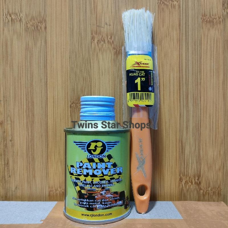 Paketan Perontok Cat Paint Remover Rj London 100 gr + Kuas 1 inch Paket ...