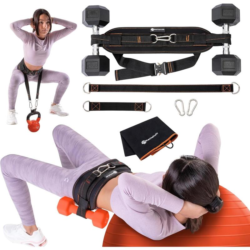 Hip Thrust Belt for Women & Men - Heavy Duty Glute Workout Equipment ...