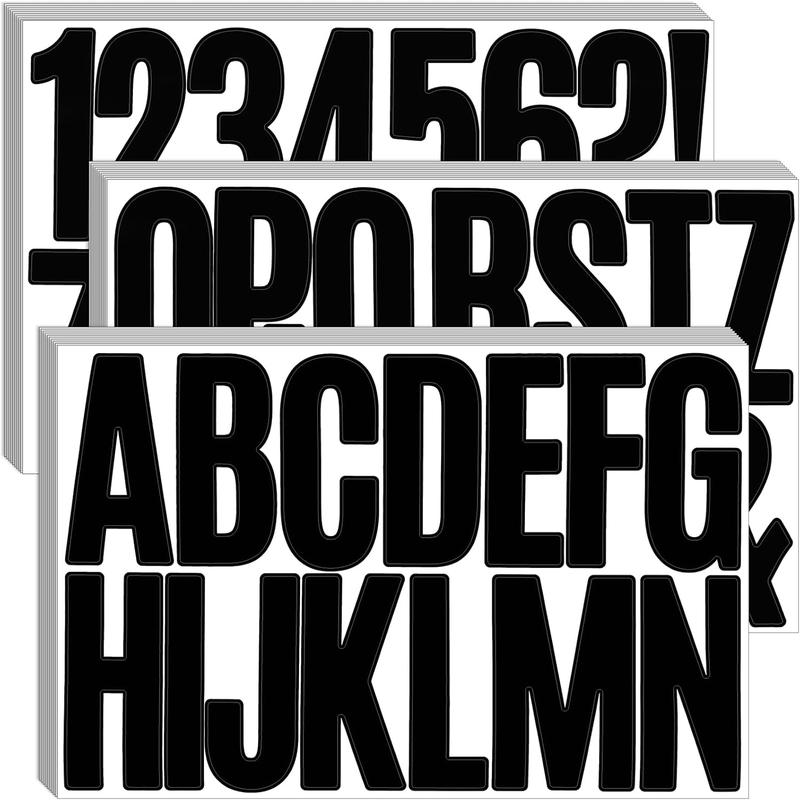 30 Sheets Large Letter Sickers 3 inch Vinyl Letter Alphabet Number ...