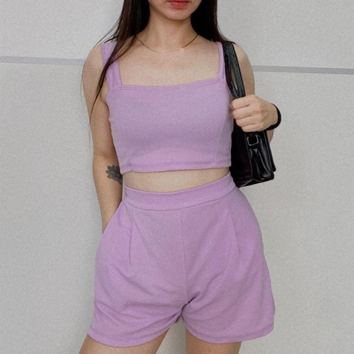 SASA CHAZZY TERNO SET WITH CROPTOP AND HIGHWAISTED SHORT WIT - TikTok ...