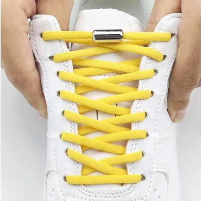 Jual LL25 Tali Sepatu Elastis Karet Lazy Lace Lock Tube Bulat No Tie ...