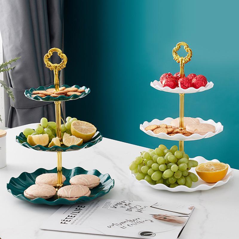 3 Tiers High Tea Stand Dessert Cupcake Cakes Fruit Party Serving ...