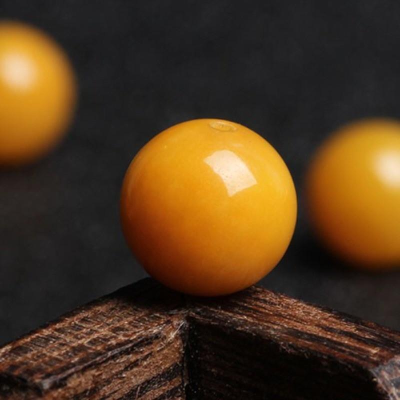 4A Natural Old Yellow Jade Crystal Single Bead DIY Beads Jewelry ...