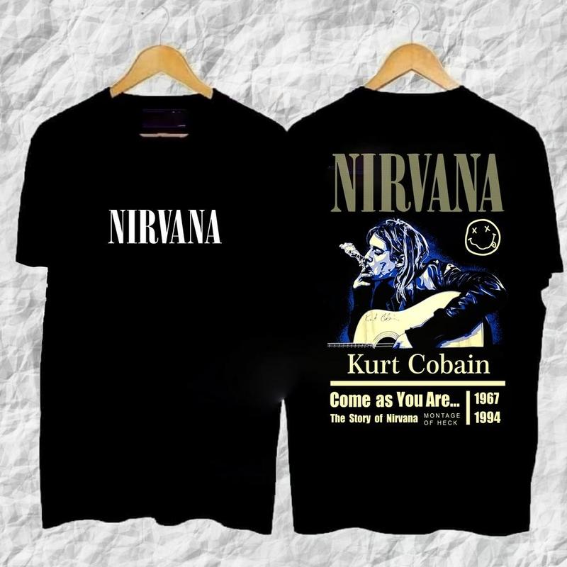 rock band Nirvana Nevermind Thai Kurt kuben Fashion Short Sleeve ...