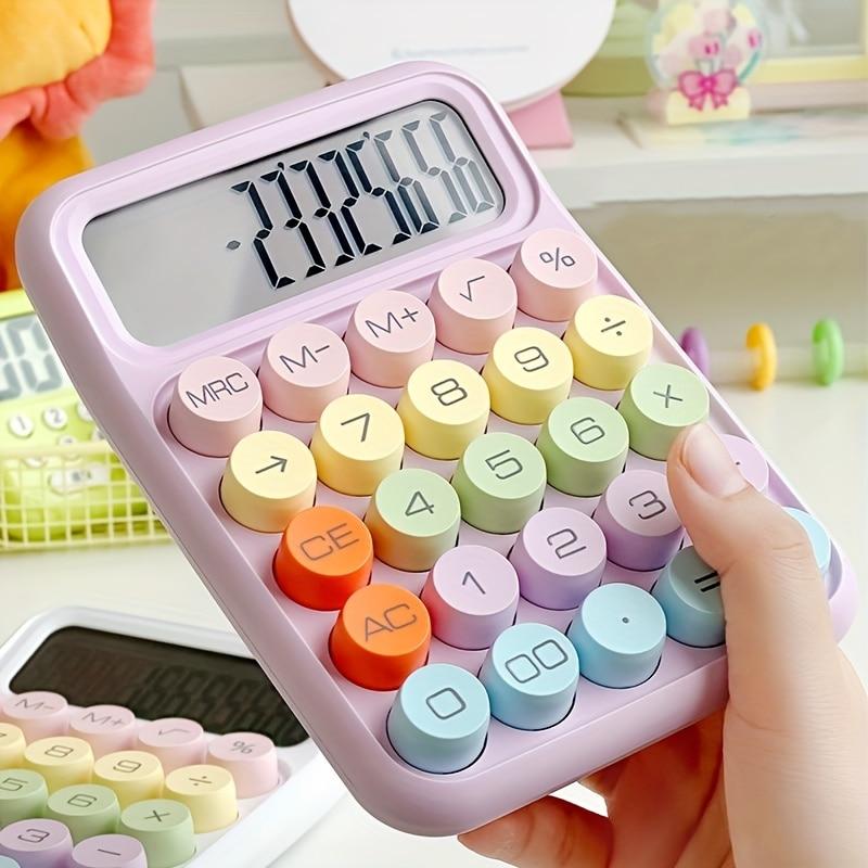 1pc Keyboard Calculator Office 12-digit Mechanical Calculator Cute ...
