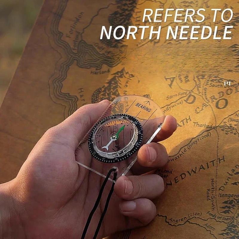 Transparent Acrylic Mini Compass New Outdoor Camping Hiking Portable ...