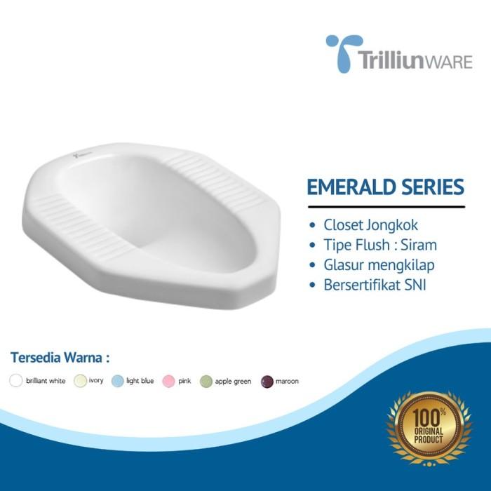 TERMURAH TRILLIUN KLOSET JONGKOK EMERALD TOILET KAMAR MANDI PUTIH ...