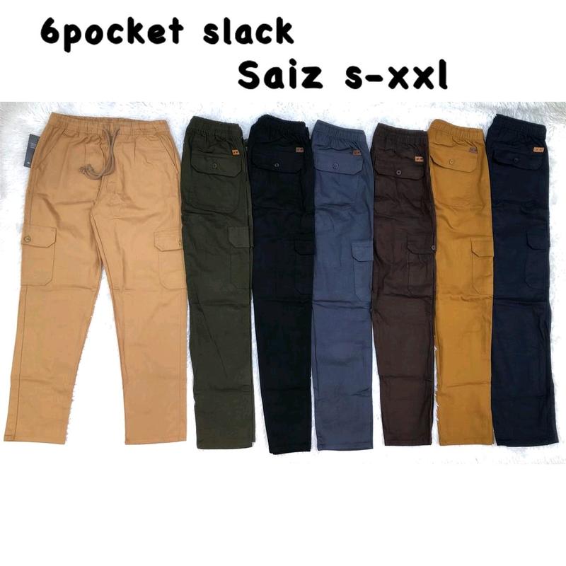Jogger 6pocket slack pant plus size Unisex - TikTok Shop Malaysia