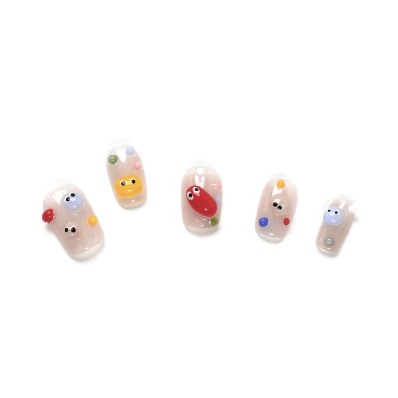 LittleCopia Press-on Nail - Colorful Beans - TikTok Shop Singapore