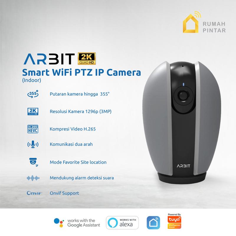 ARBIT Indoor PTZ CCTV Security IP Camera 2K/3MP Wireless NVR - Shop ...
