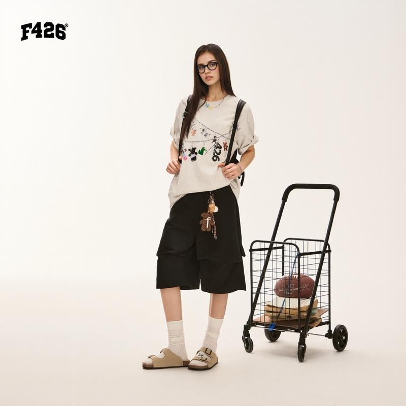 F426 Official Store Summer Unisex T-Shirt with Chain-Decorated - TikTok Shop