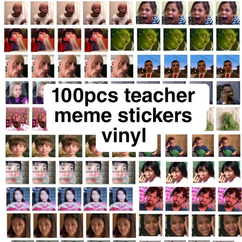 100PCS TEACHER MEME STICKER VINYL (MIXED) ENCOURAGEMENT STICKERS ...