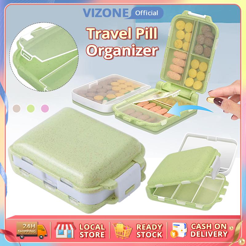Travel Pill Organizer Multiple Compartments Portable Airtigh - TikTok ...