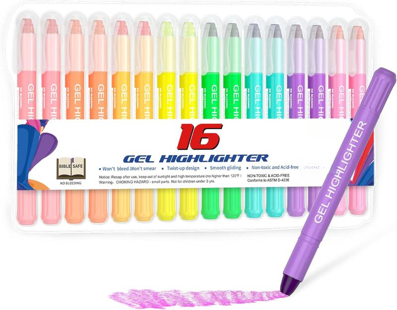 16 Pack Gel Highlighters, 8 Assorted Colors Highlighter Stud - TikTok Shop