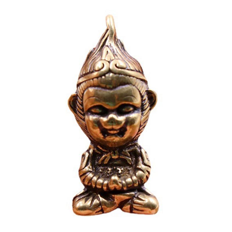 Copper Monkey Figurine Sun Statue Decor Fish Tank Ornaments Home ...