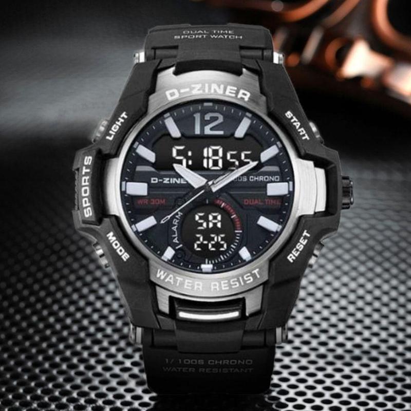 DISKON Jam Dziner 8253 New Product Rubber Double Time Water Resistant 3 ...