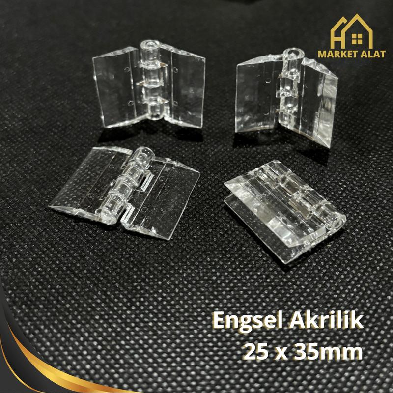 Engsel Bening Akrilik 2.5cm Anti Pecah / Acrylic Hinge 25 x 33 mm ...