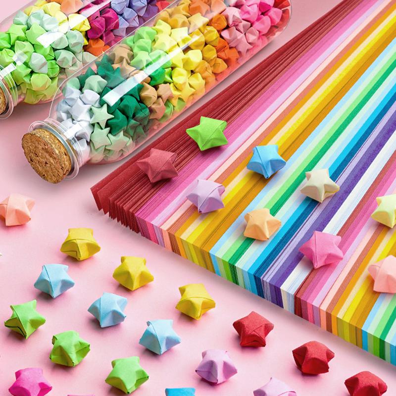 DM 540 Gradient Color Origami Stars Paper Strips Double Side - TikTok ...