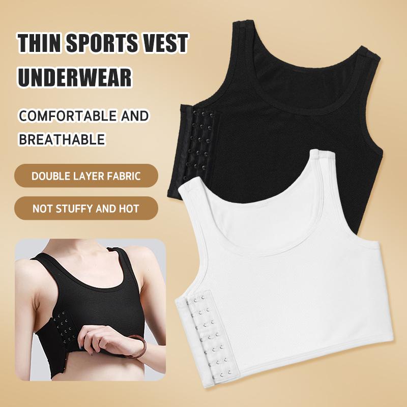 Chest Binder Short Buckle Breathable Bre-ast Binder Tomboy Comfortable ...