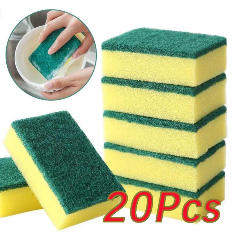 20Pcs High-density Scouring Pad Sponge Wipe Household Kitche - TikTok ...