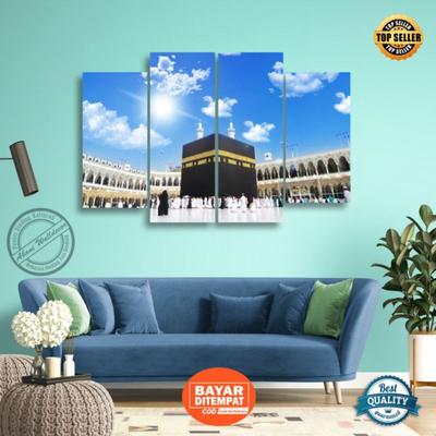 Hiasan Dinding Ruangan Gambar Ka'bah 4 Panel Abani Walldecor Poster Ka ...