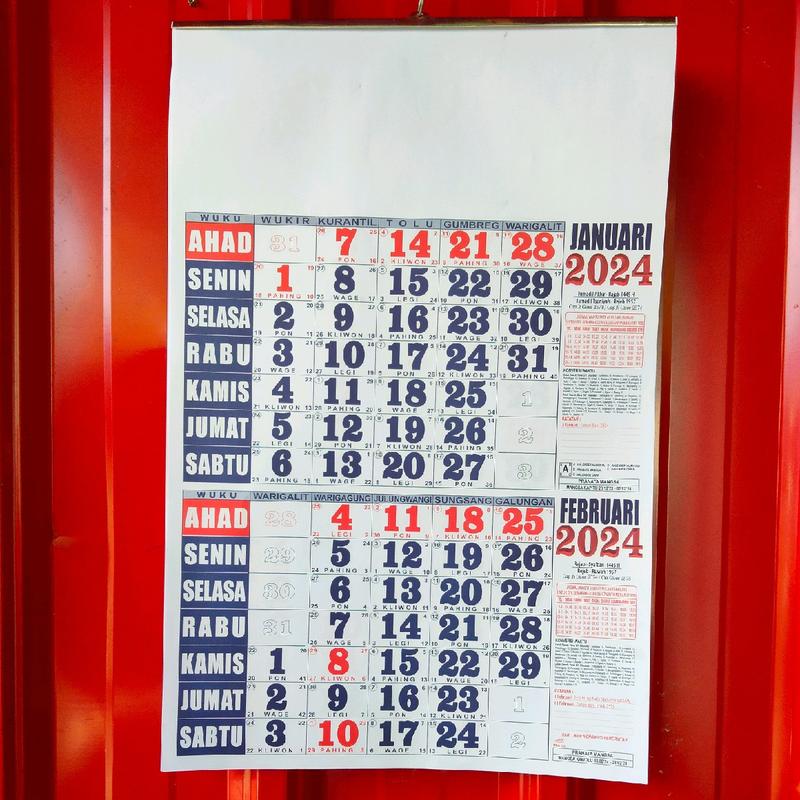 Kalender Dinding 2026 Angka Lengkap Model Dwi Wulan 2 Bulana - Shop ...