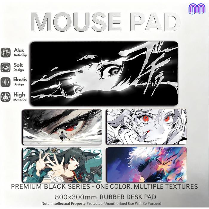 Promo Mouse Pad Besar Anti-Slip Desk Mat Minimalist Black and White ...