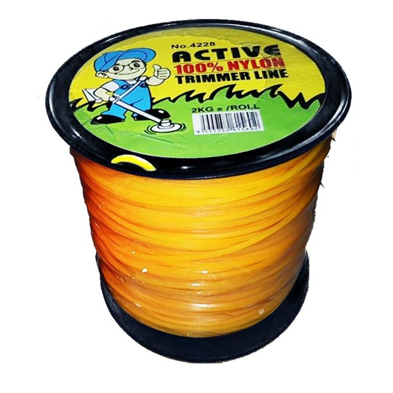 ACTIVE Yellow/Red Trimmer Line 2kg (A-4228) TALI MESIN RUMBUT KUNING ...
