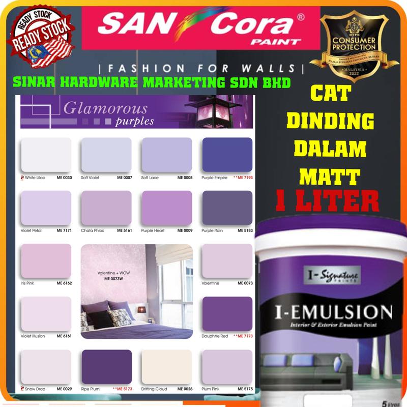 SINAR SANCORA I-EMULSION 1 LITER EGLAMOROUS PURPLE INTERIOR MATT ...