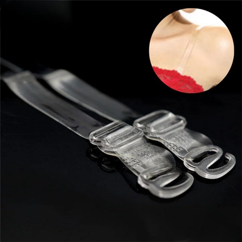 Invisible Bra Straps Transparent Detachable Adjust Shoulder Strap Women ...