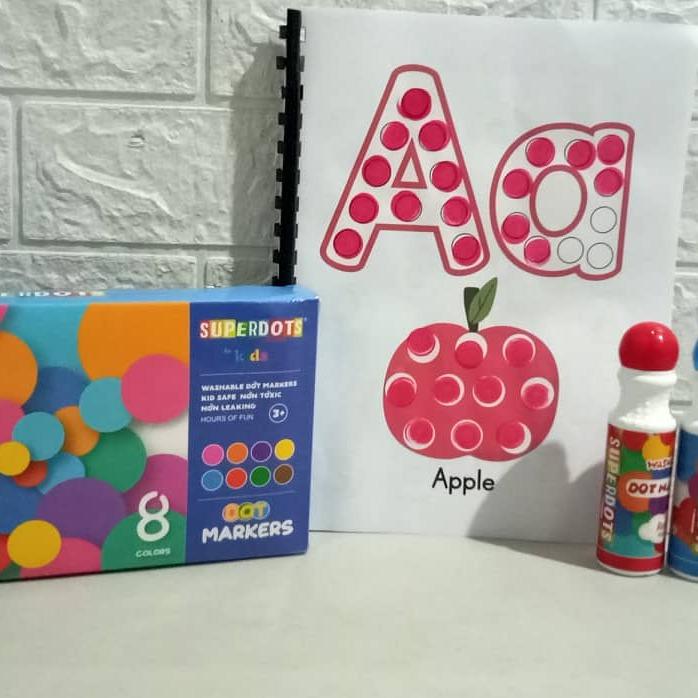 SUPERDOTS WORKBOOK for Kids Big Dot Marker Kids Coloring Activity ...