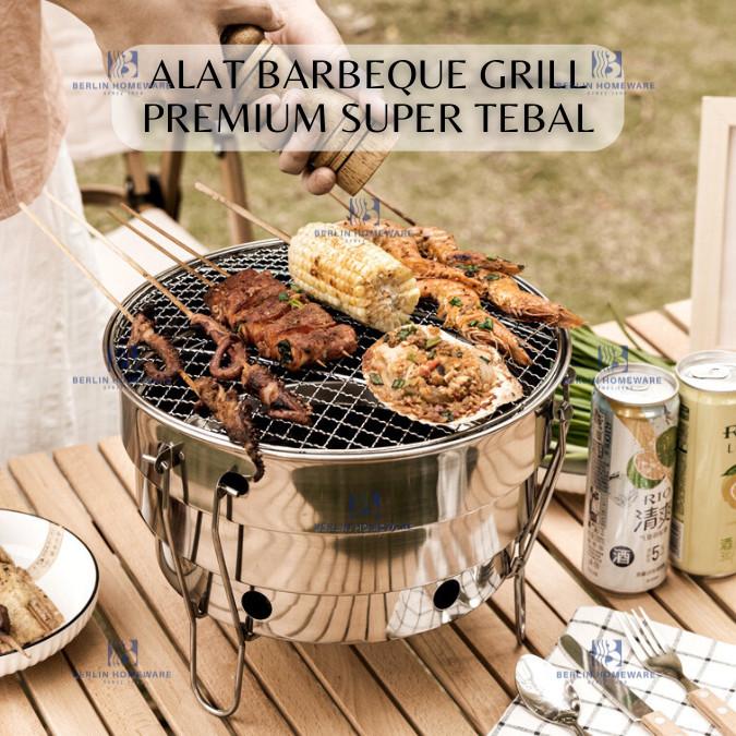 Tempat Grill Bertingkat BBQ Premium Grill Pemanggang Stainless Portable ...
