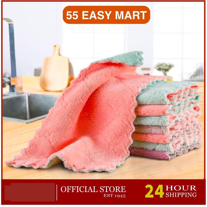 5PCS 🔥READY STOCK🔥55 EASY MART (25x15CM) Cleaning Cloth Microfiber ...