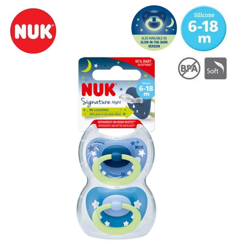NUK Silicone Signature Night Soother S2 (6-18 months) glow i - TikTok ...